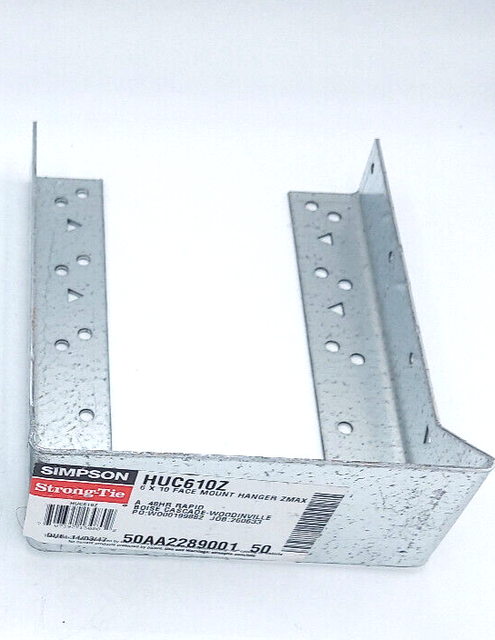 Simpson Strong-tie 6x10 Joist Hanger HUC610 Unit Each Contains 25 per ...
