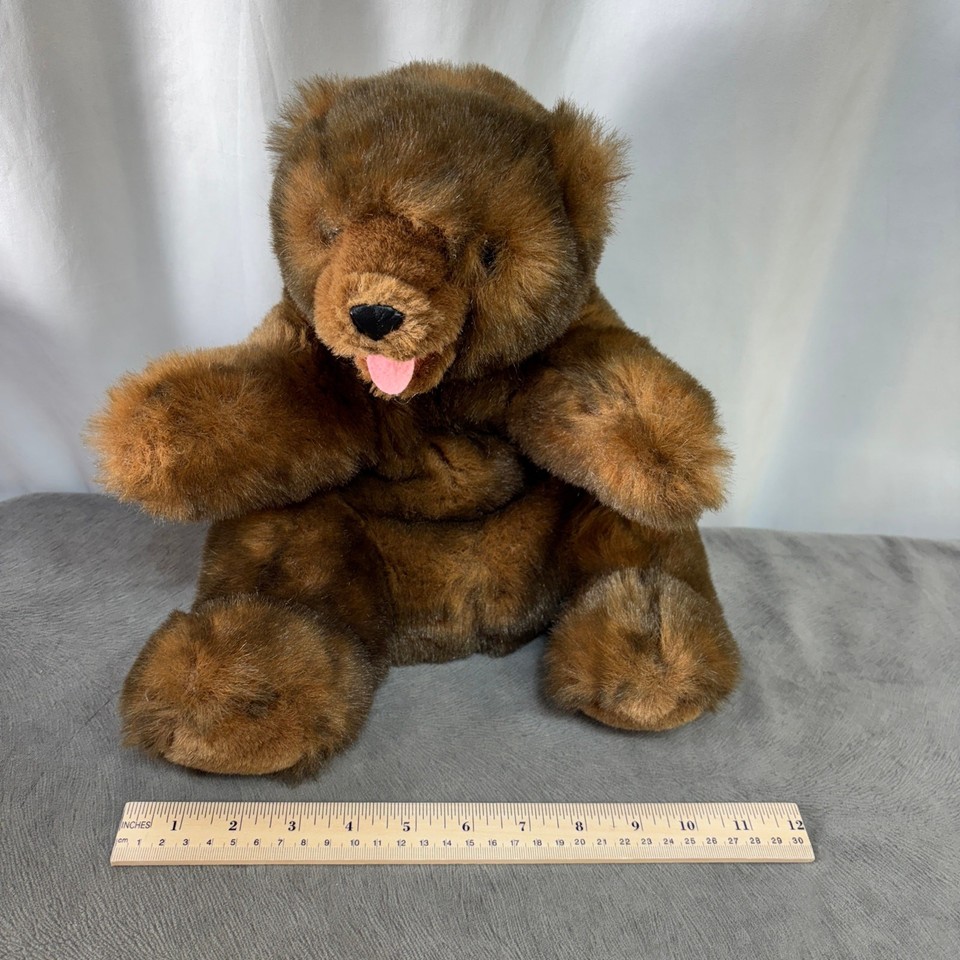 Cascade Toy Brown Bear Plush Hand Puppet VTG Realistic Soft Furry ...
