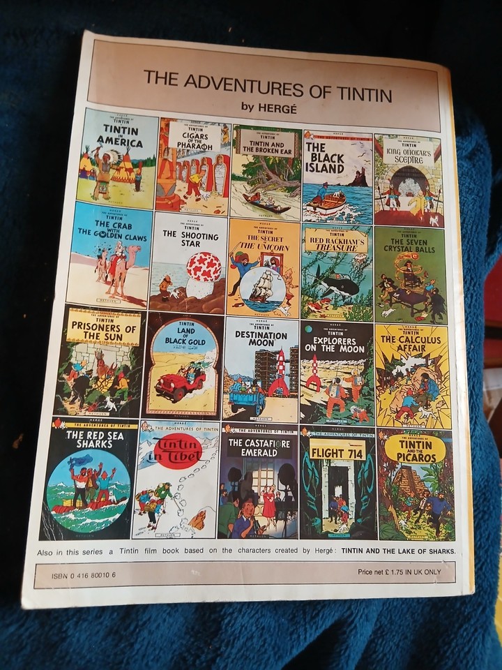 HERGE ADVENTURES OF TINTIN Book - Red Rackham's treasure (19) | eBay UK