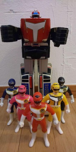 Turbo Ranger Figure 5 Pieces Set And Transforming Robot | eBay
