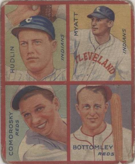 1935 Goudey 4-in-1 - R321 Jim Bottomley, Adam Comorosky, Willis Hudlin ...