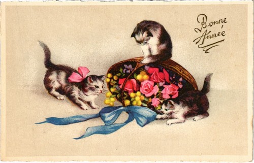 CPA AK Bonne Annee CATS (1341391) | eBay