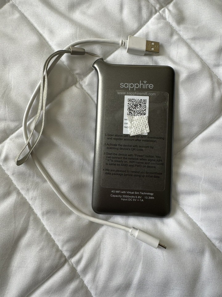 Sapphire S1 Portable Global Wi-Fi Hotspot MiFi 4G eSIM / Cloud SIM ...