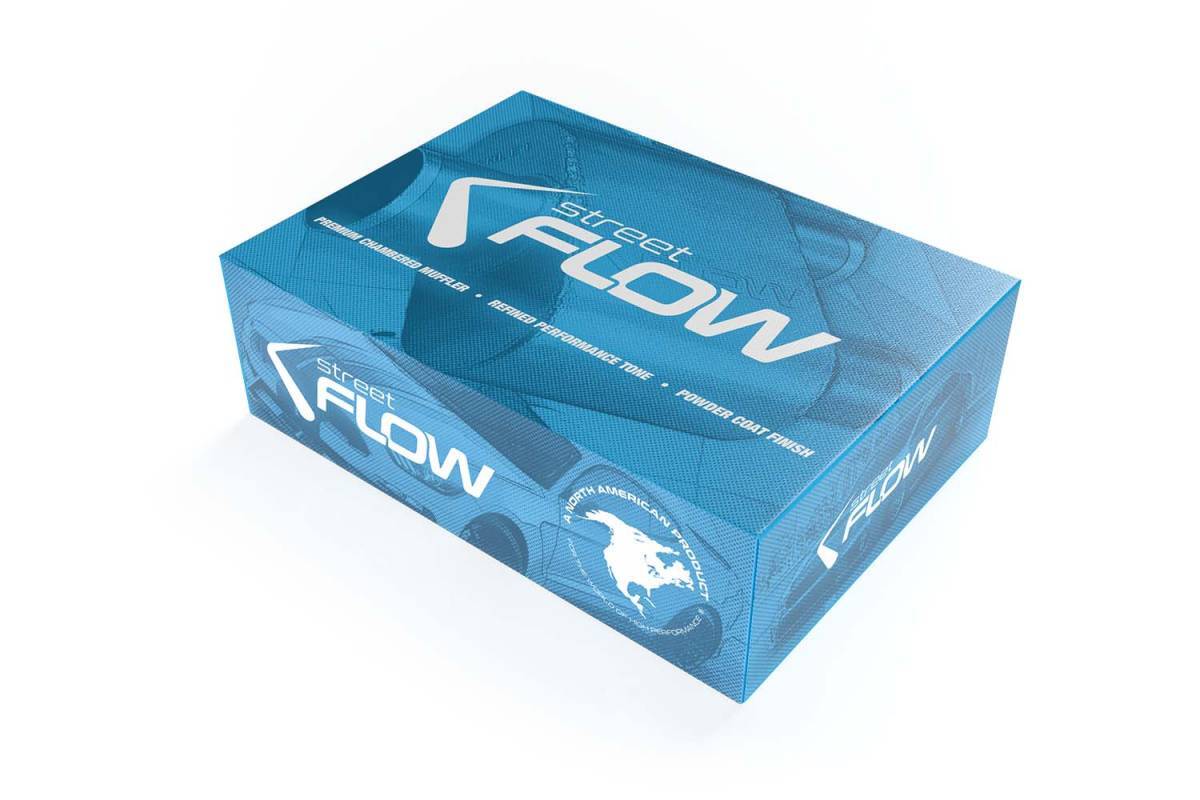 Street Flow SF425154 1 Chamber 4"x9.5" Oval Muffler 2.5" Dual In / 2.5 ...