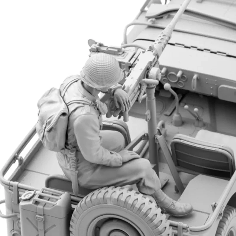 1/16 Resin Figure Kit WWII US Army Gunner Without Car Unpainted ...