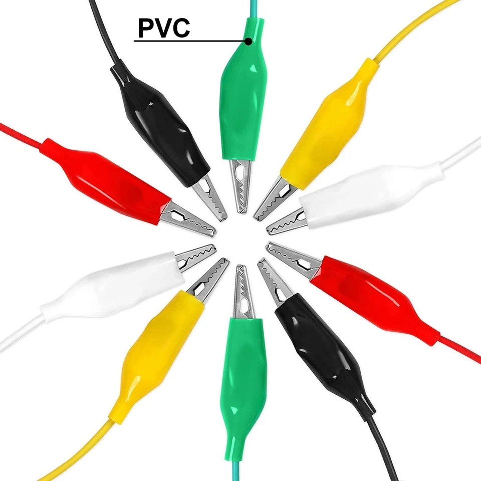 20 Pcs Electrical Jumper Cables Test Leads with Alligator Clips for ...