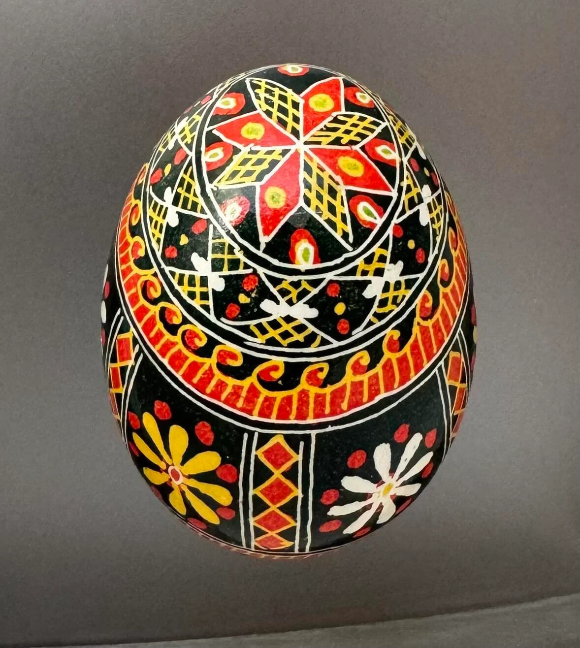 Ukrainian Pysanky, Easter Egg Written on Hen Shell, Wax Resist Dyed ...