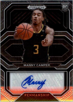 2021-22 Panini Prizm Draft Picks College Penmanship #28 Manny Camper ...