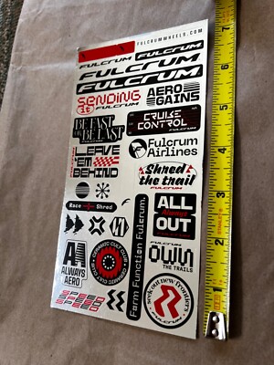 Fulcrum Wheels trails Chrome sticker decal sheet, genuine, original ...