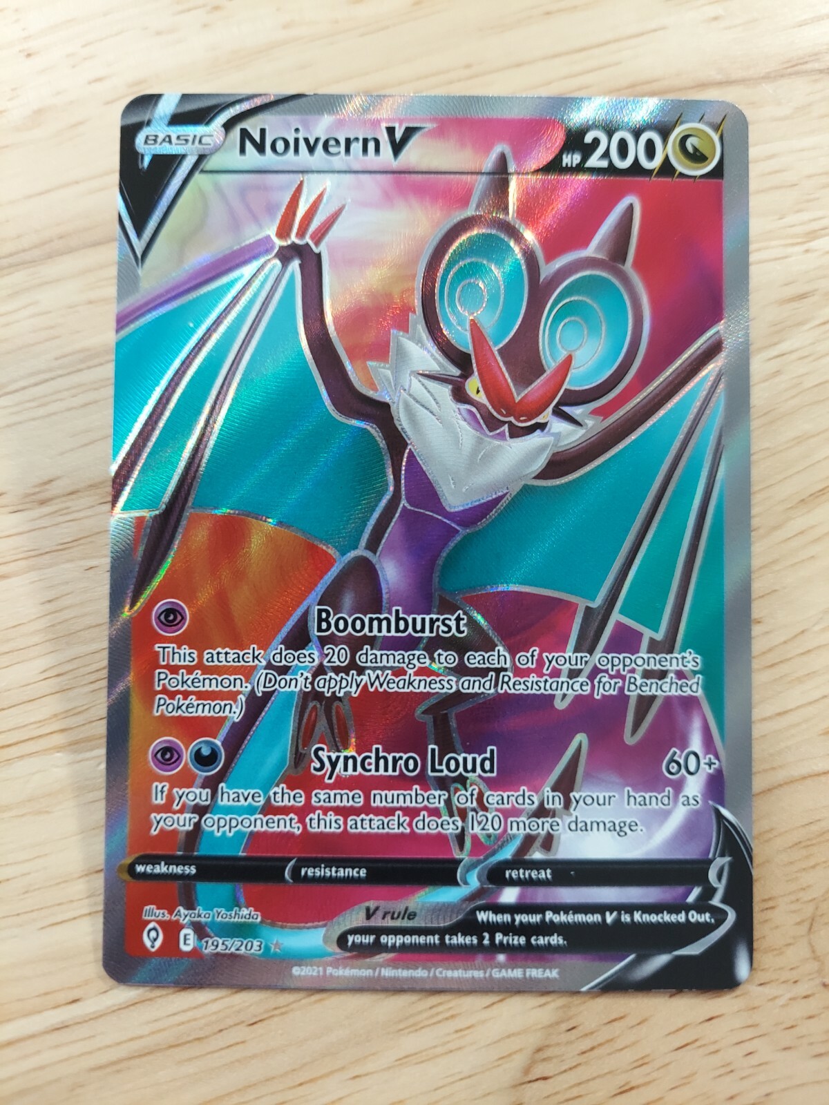 Noivern V 195/203 Evolving Skies NM Full Art Ultra Rare Pokemon Card | eBay