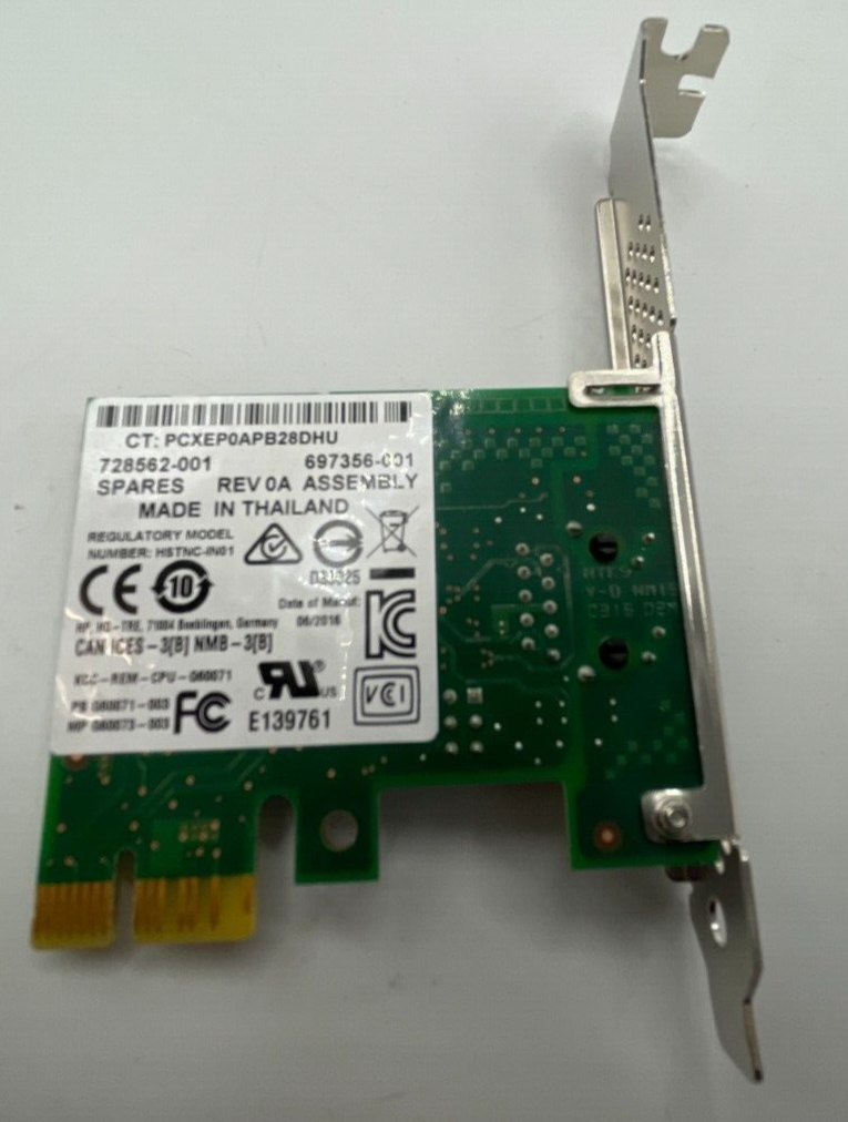 HP Intel Pro 10/1000 Single Port Ethernet Network Card Hstnc-in01 for ...