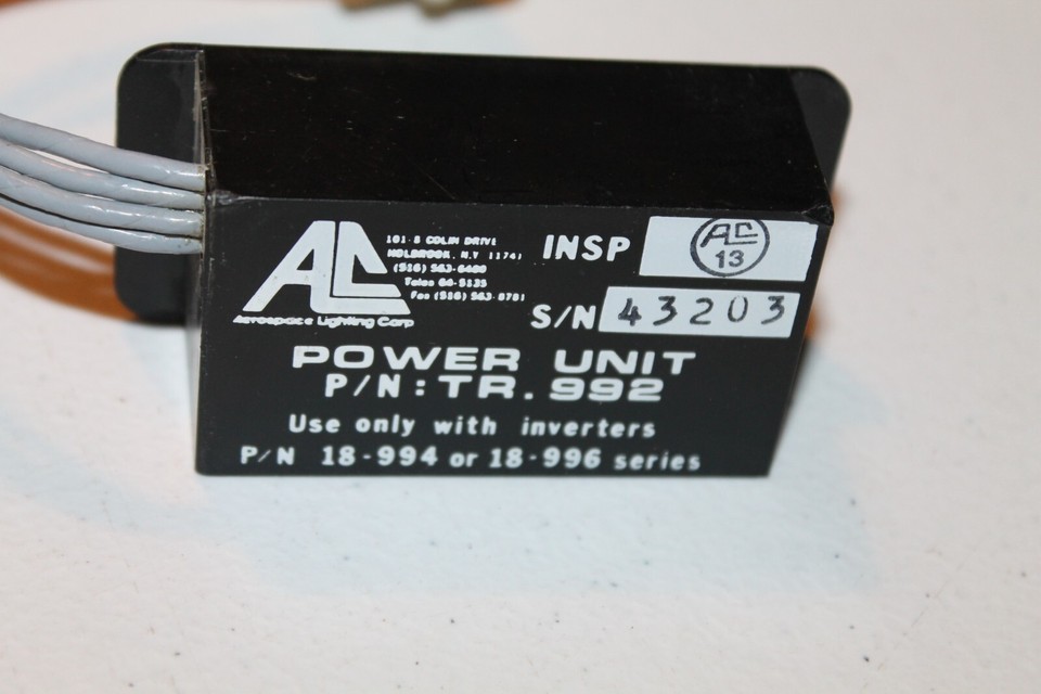 Aerospace Lighting Corporation TR992 Power Unit for Inverters 18-994 or ...