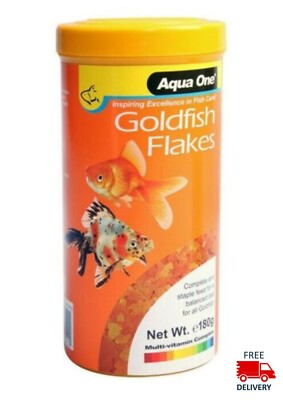 Aqua One Goldfish Flakes Fish Food 180g Colour Growth | eBay Australia