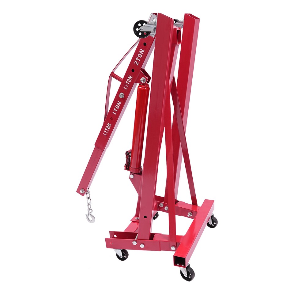 2 Ton Folding Engine Hoist Hydraulic Cherry Picker Shop Crane Hoist ...