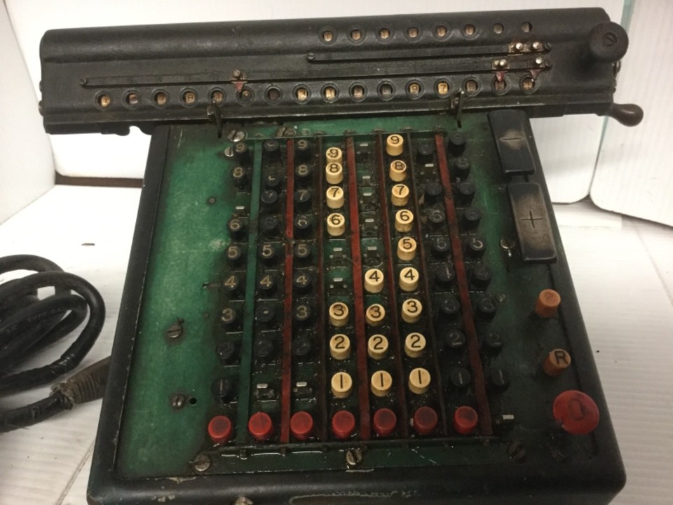 Vintage Monroe High Speed Adding Calculator Hand Crank and Electric ...
