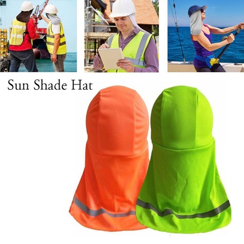 2PCS Neck Wrap Elastic Sun Shade Hat Sun Runner Cap Construction ...