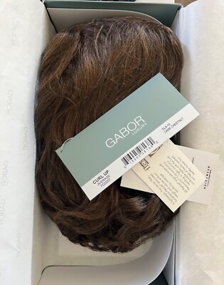 CURL UP Wig by GABOR, Dark Chestnut , with bonus! NEW in box with tags ...