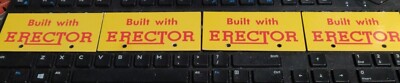8 NEW DEALER BUILT WITH ERECTOR SIGNS FOR YOUR A.C. GILBERT ERECTOR ...