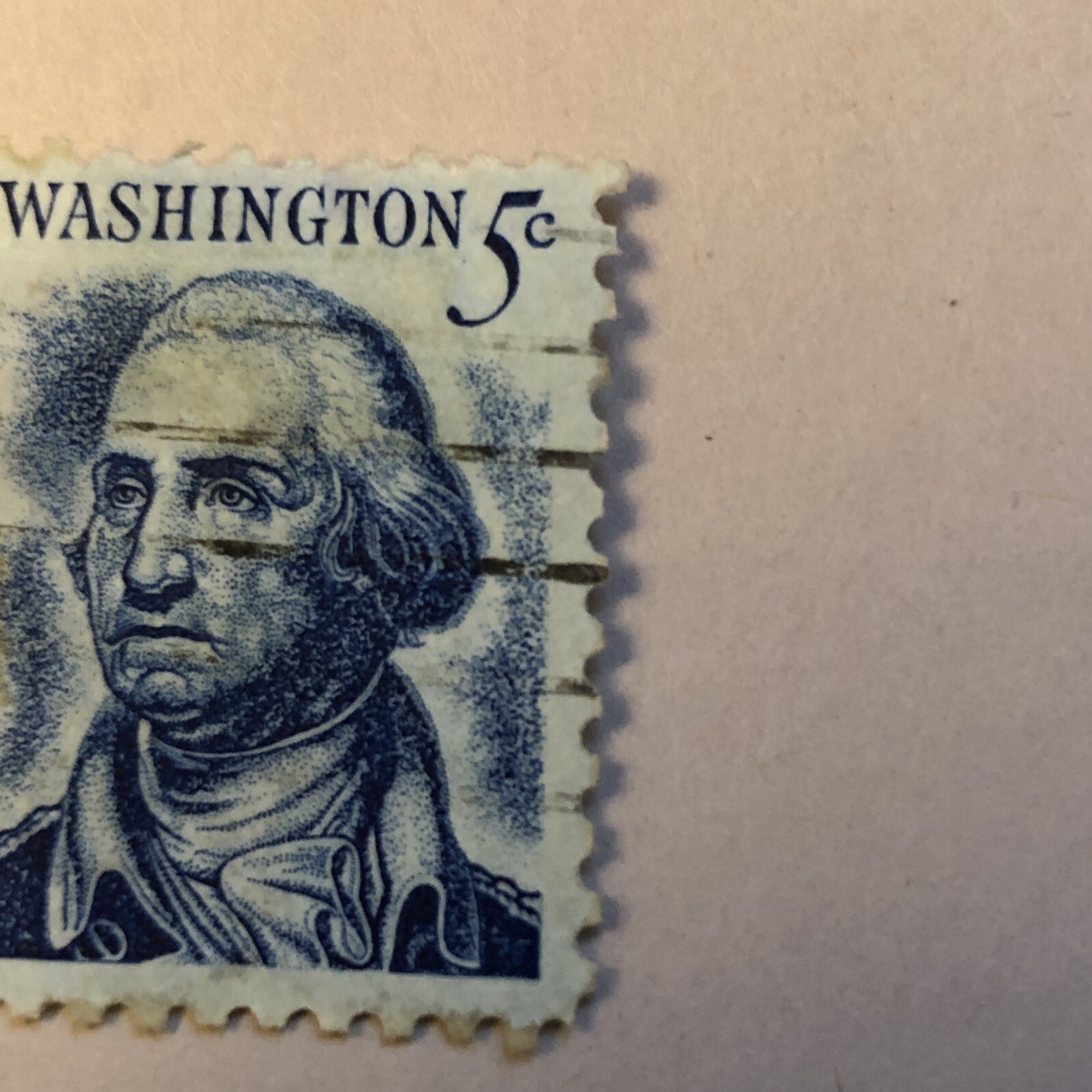 GEORGE WASHINGTON 5 CENT BLUE UNITED STATES POSTAGE STAMP. USED | eBay