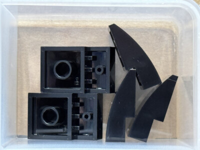 LEGO Parts - Black Slope, Curved 3 x 2 - No 24309 - QTY 5 | eBay