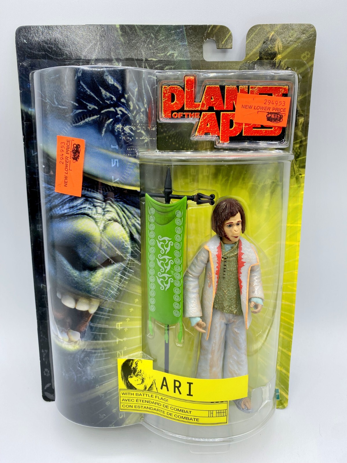 NIB CARDED ACTION FIGURE PLANET OF THE APES 2001 HASBRO 6" ARI | eBay