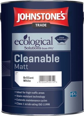 Johnstone's Trade Cleanable Matt Brilliant White Durable Scrubbable ...