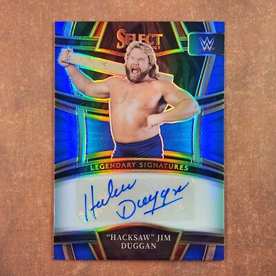 5-01-08 . 2023 wwe select #ls-hjd hacksaw jim duggan autograph blue ...