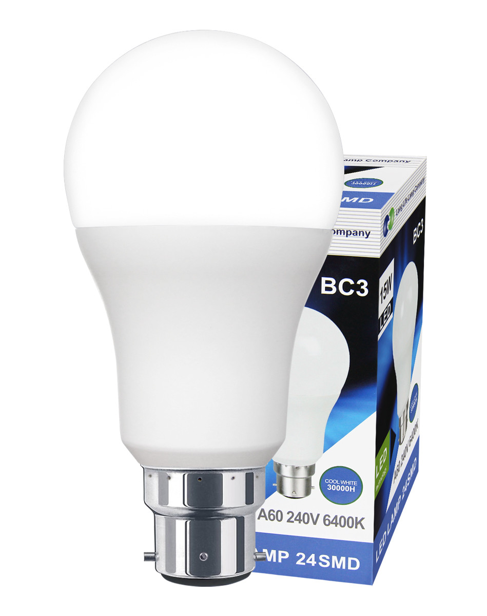 15W GLS LED Light Bulb 3 PIN Bayonet BC3 15W = 150W Warm or Cool White ...