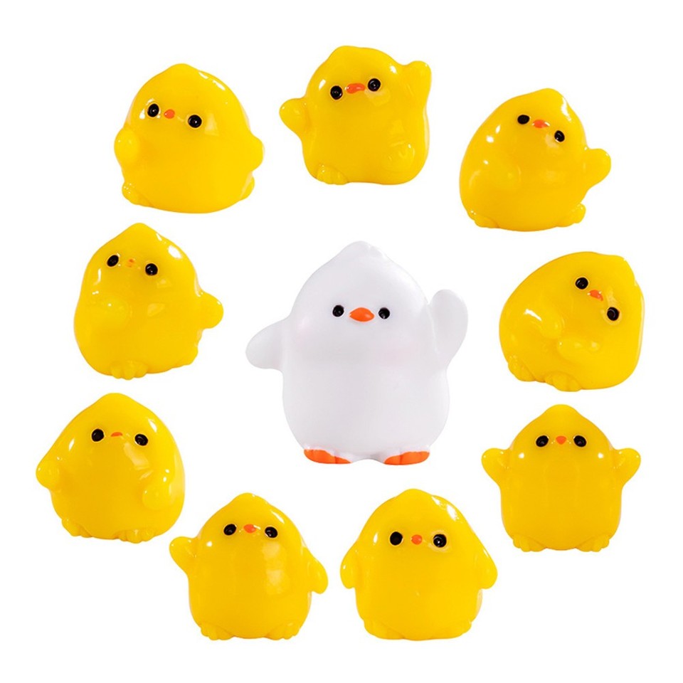 10 Pcs Mini Ducks Miniature Figurines Garden Landscape Decoration | eBay UK