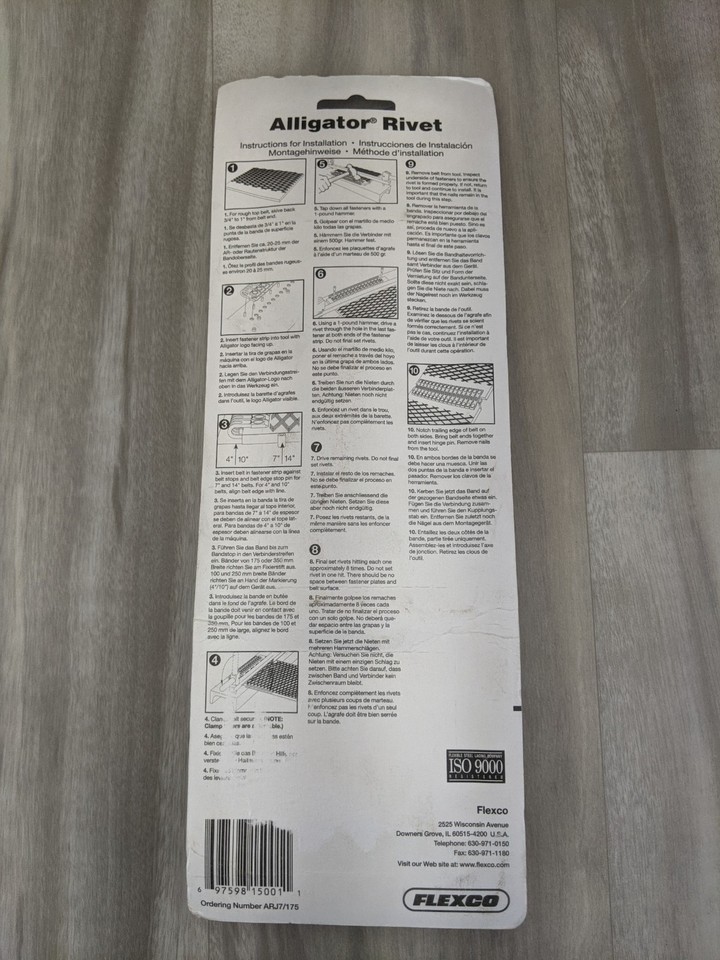 7" Belt Splice Kit (2 Pack) Alligator Rivet Baler Stainless Steel ...