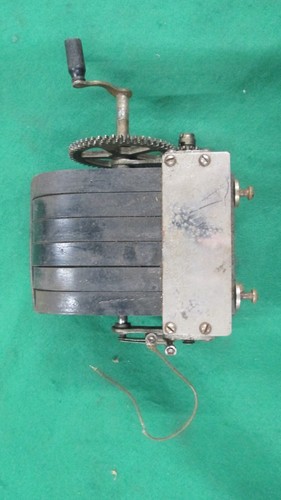 Hand crank 5 Bar Telephone Generator Magneto With Crank Untested Estate ...