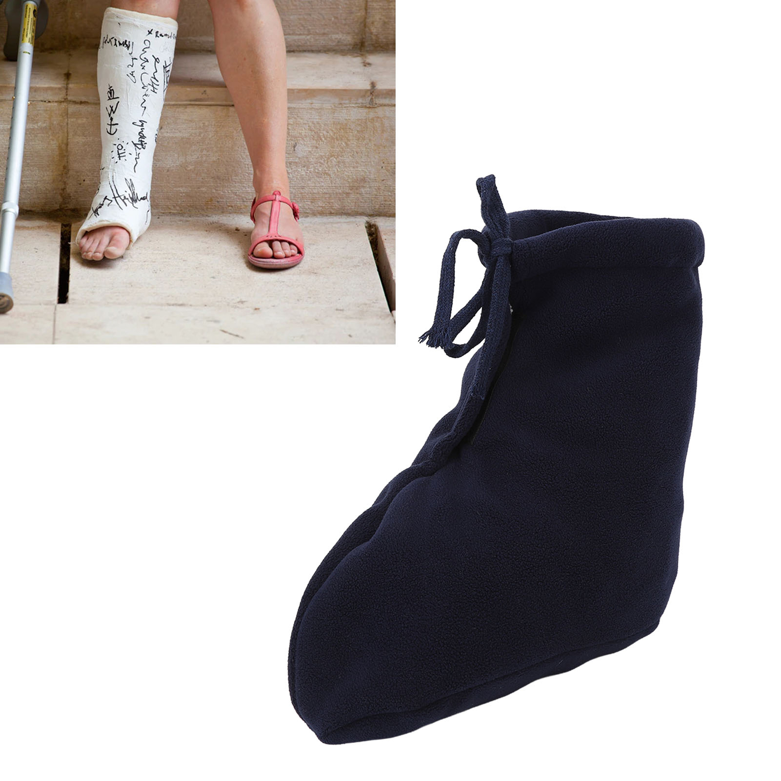 Warm Cast Foot Sock Cover Thick Windproof Washable Plaster Stocking for ...