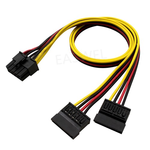 10pin to 2 Dual SATA HDD Power Adapter Converter Cable for HP DL380G6 ...