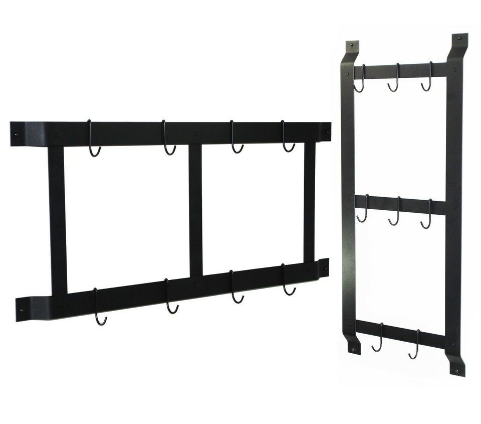 Rogar Ultimate Wall Mounted Pot Rack Vertical/Horizontal Available in 3 ...