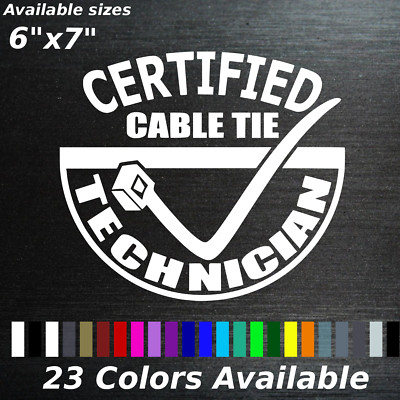 PAIR certified zip tie technician decal sticker certification joke ...