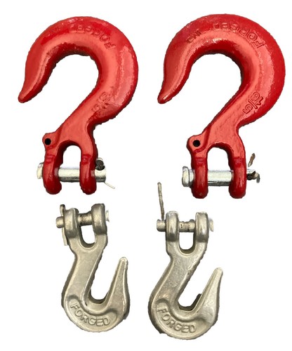 Grab Hooks Tow Chain Hooks Tie Down (2) 5/16" 4700LB (new) Clevis Style ...