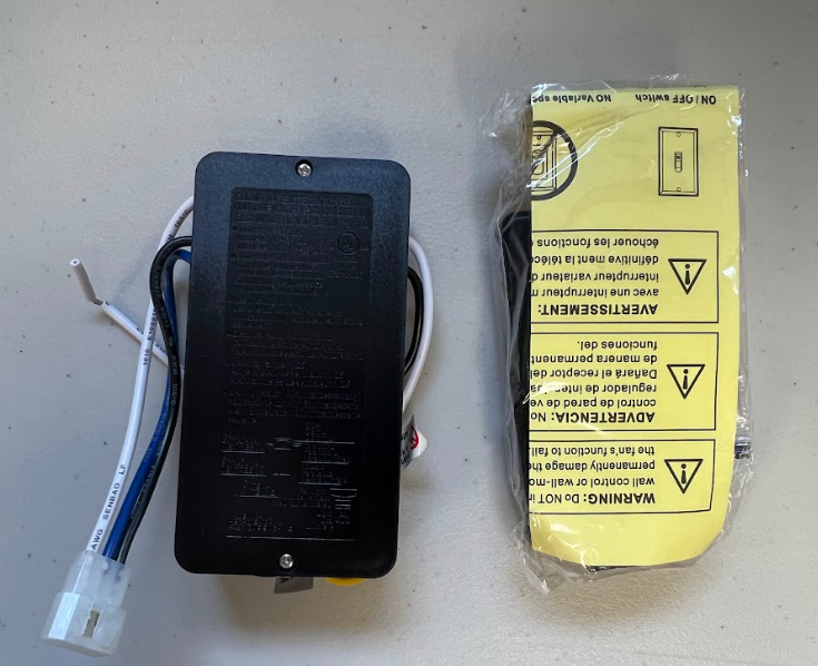 Hampton Bay Riley 44-in Brushed Nickel Ceiling Fan Replacement Remote ...