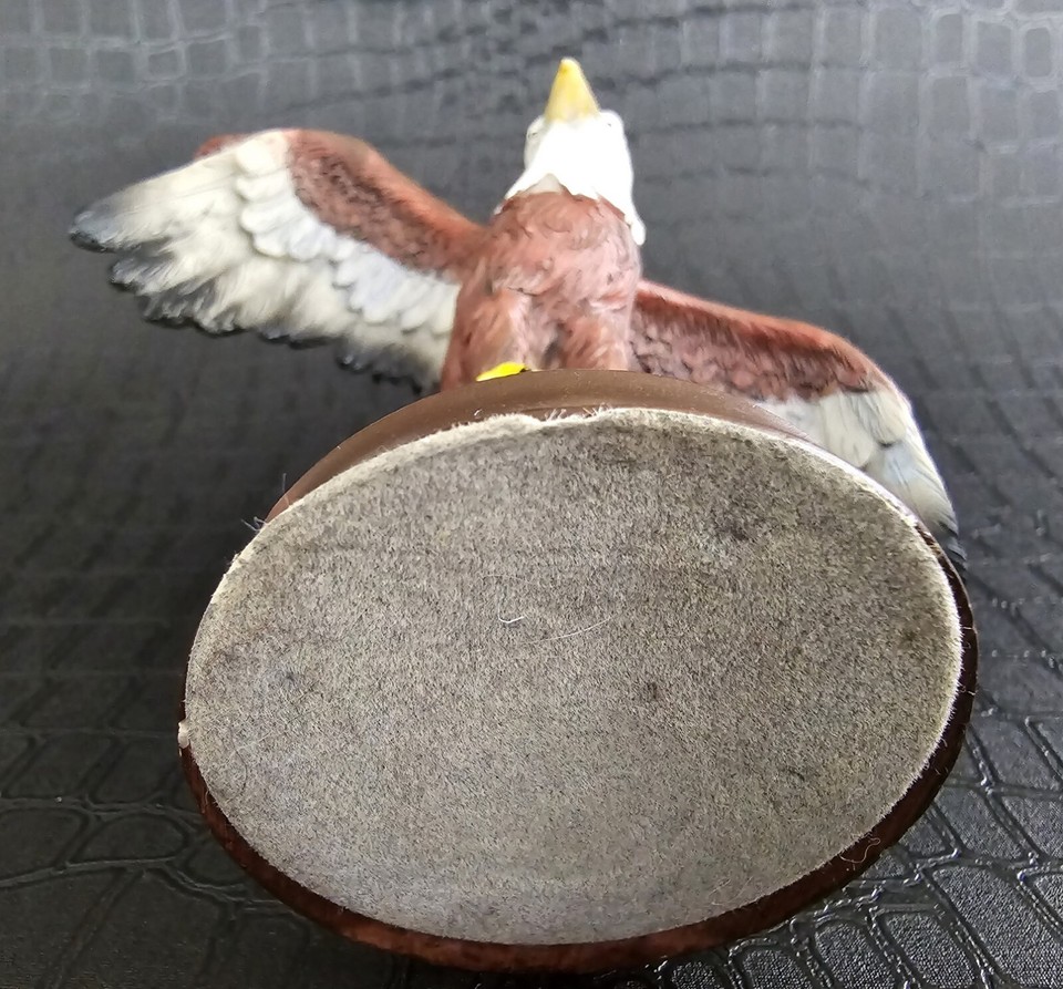 American Bald Eagle Resin Statue Perched on a Rock 5"x5" | eBay