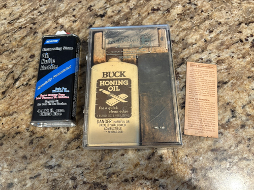 Vintage Buck Knives Honing Kit No. 133 w/ 2 Sharpening Stones, Extra ...