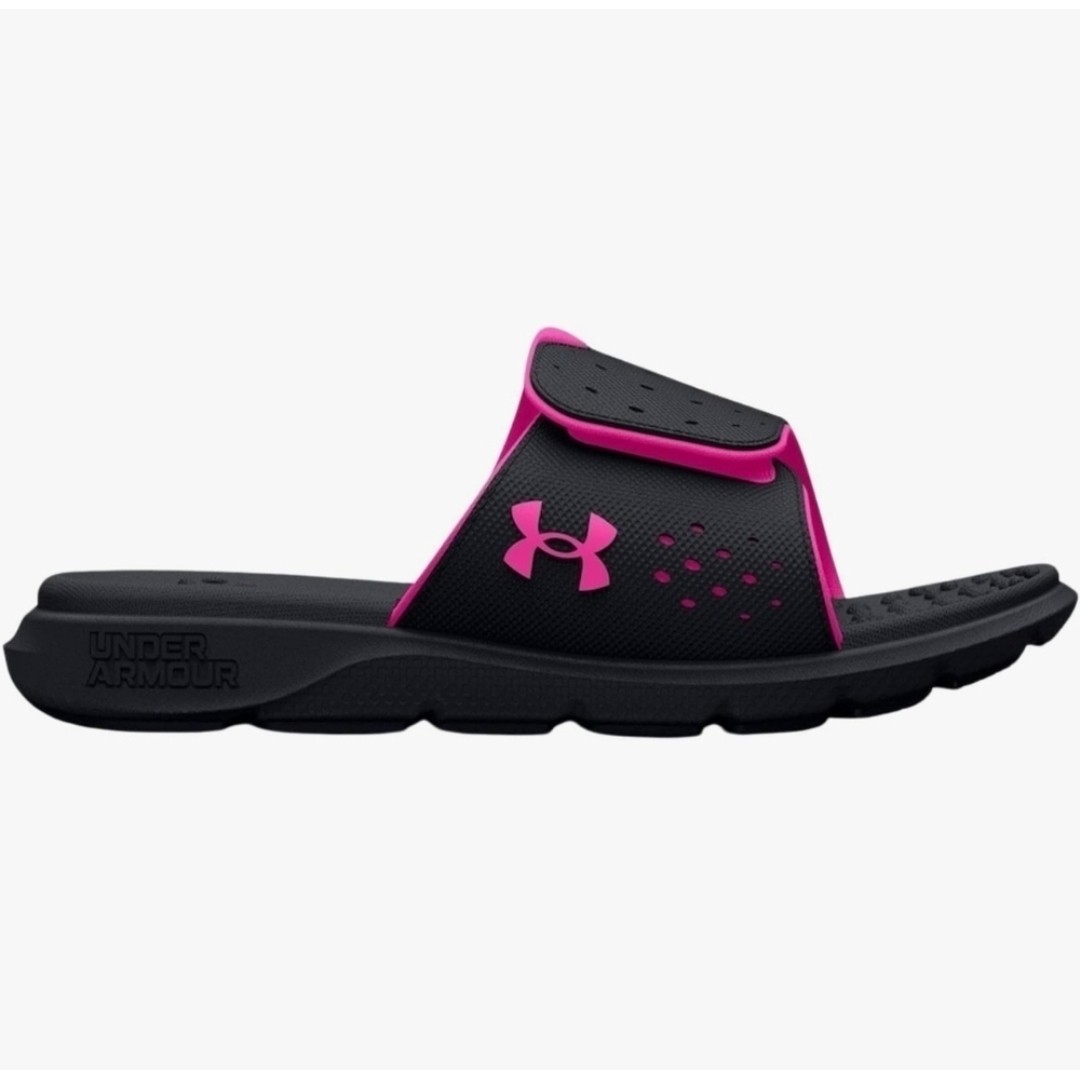 NEW Under Armour Women's Ignite Pro Slide Sandal-Black/Rebel Pink-SZ 8 ...