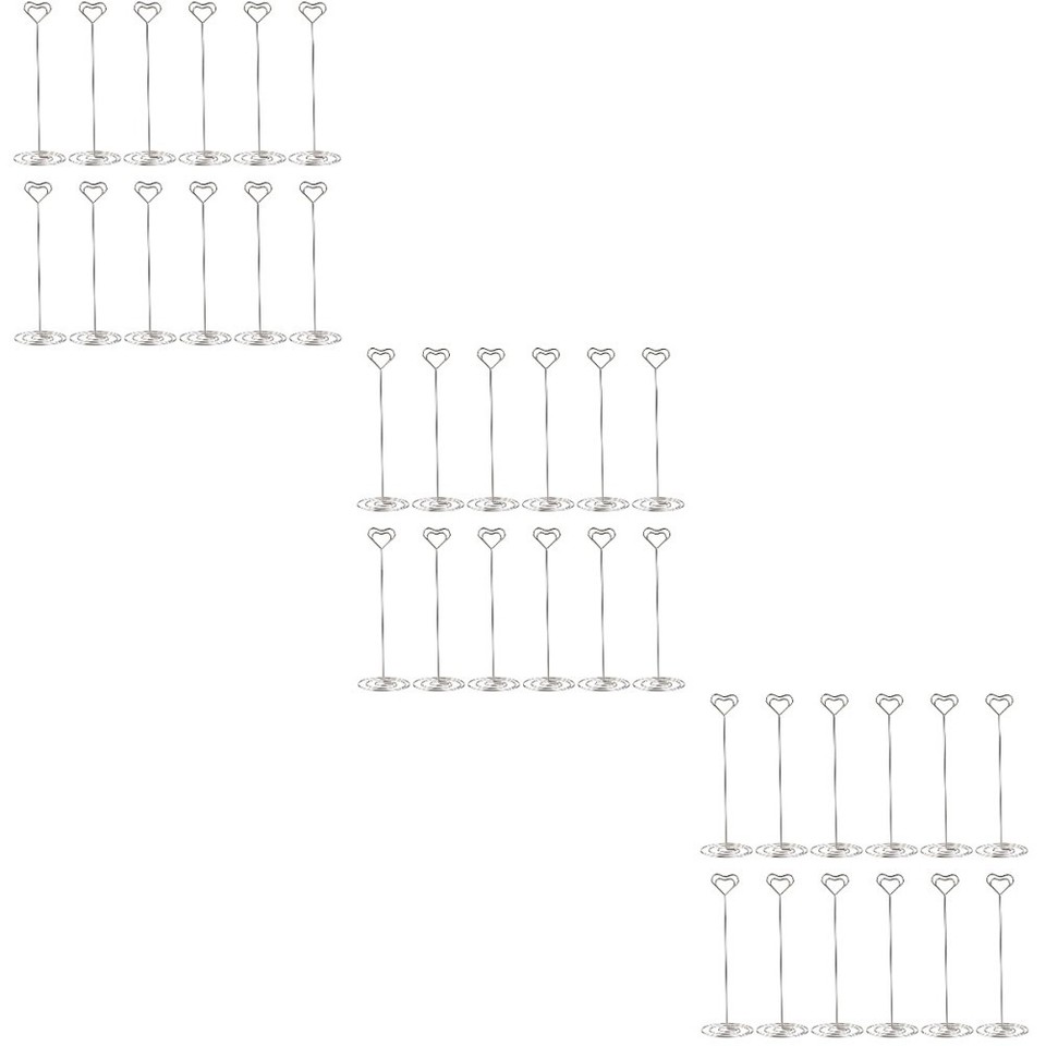 12 Stück Herzmuster Tischnummer Inhaber Namenshalter Photo Stand Note ...