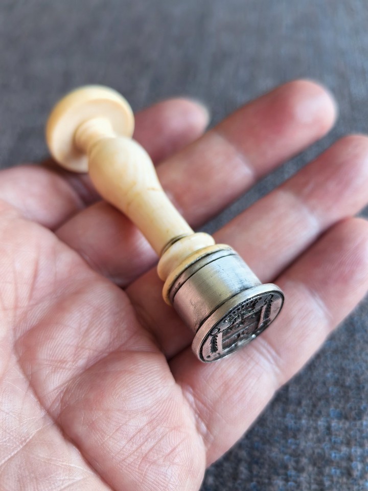 Antique French Roussel Family Crest Silver Wax Seal. 19th C. | eBay