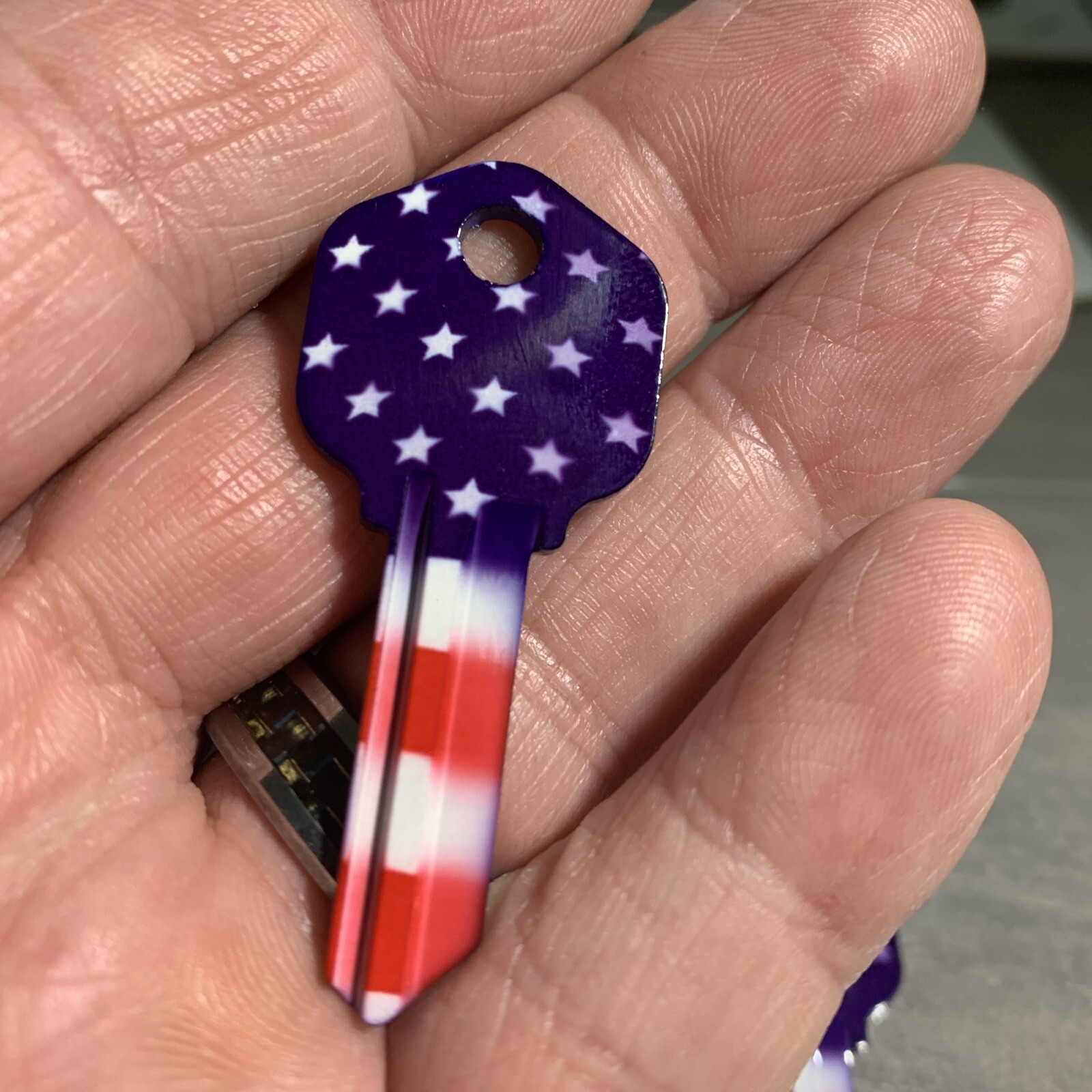 5X-PATRIOTIC STARS &TRIPES US FLAG KEYS Uncut NEW House Key Blanks ...