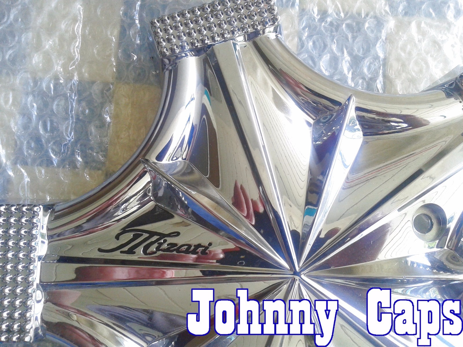 MIZATI Wheels [60] CHROME Center Caps # HCAP-01 Custom Wheel NEW ...