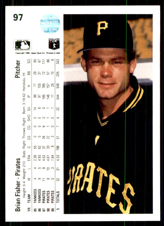 1990 Upper Deck Brian Fisher Baseball Cards #97 | eBay