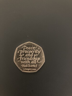 very rare 50p Coin With Error. Peace, Prosperity and Friendship With ...