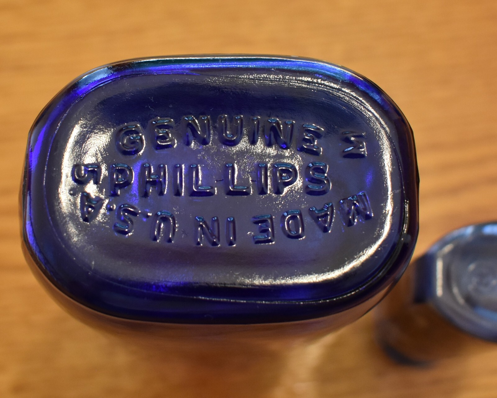 Vintage/Antique Cobalt Blue Glass Bottle Jar Medicine, Poison Decanter ...