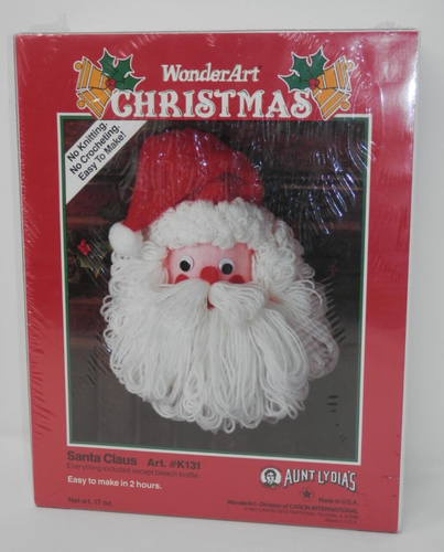 Aunt Lydia's WonderArt Santa Claus Craft Kit - Easy to Make Christmas ...