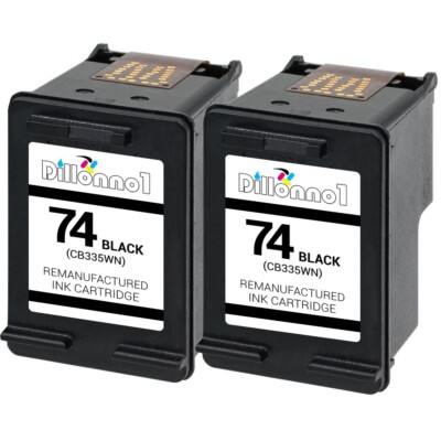 2PK Fits HP 74 Black Ink Cartridge for HP Deskjet D4260 D4263 D4268 ...