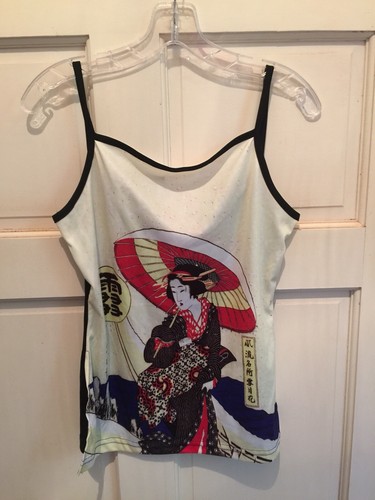 Japanese Geisha Lady Tank Top Size Large | eBay